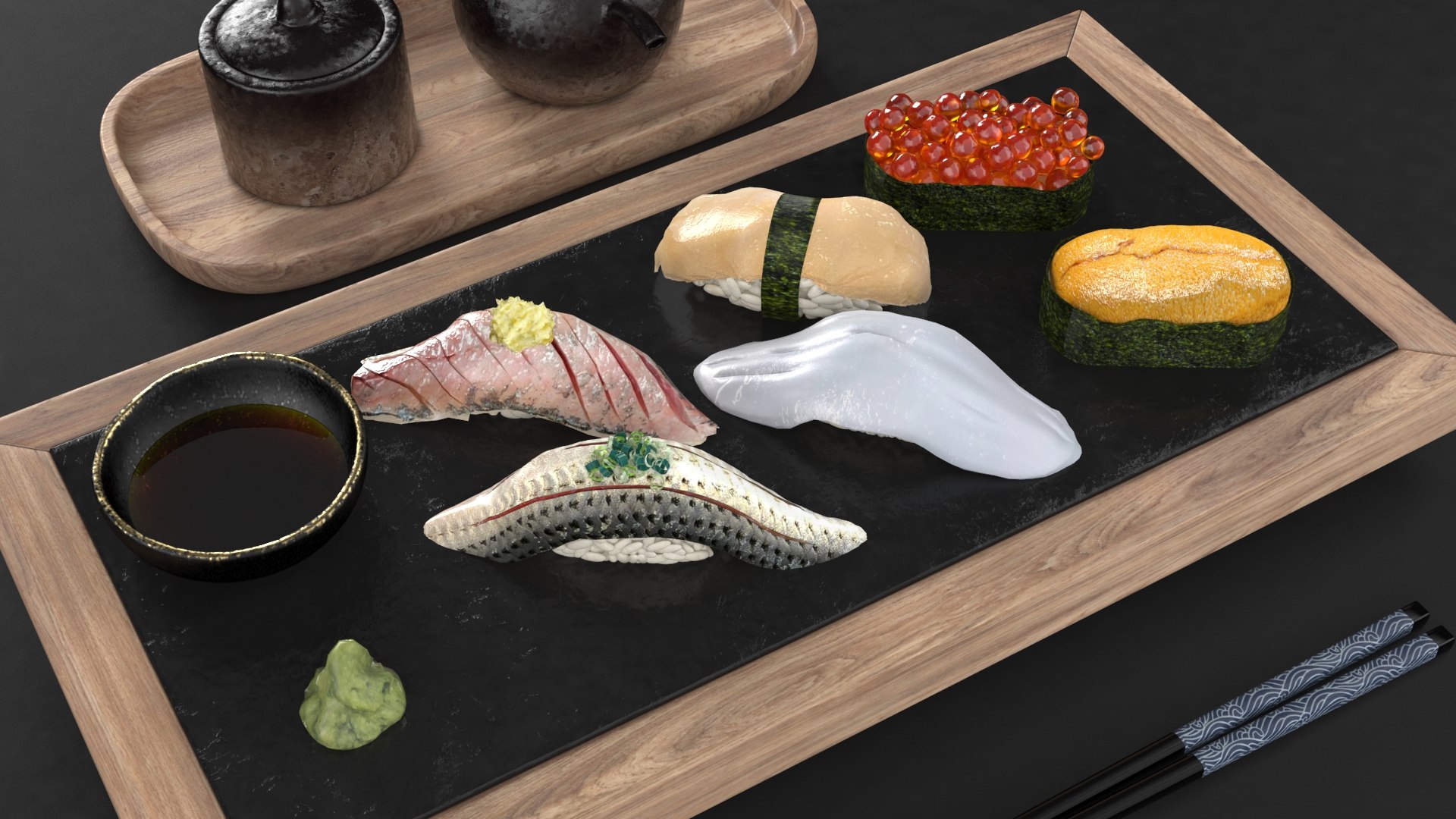 Sushi Nigiri Set 004 Model - TurboSquid 1989316