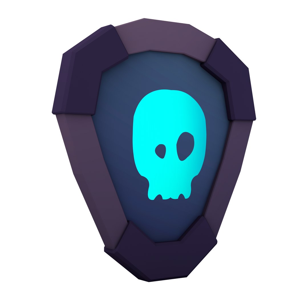 Cartoon Skeleton Shield 3D Model - TurboSquid 1403619
