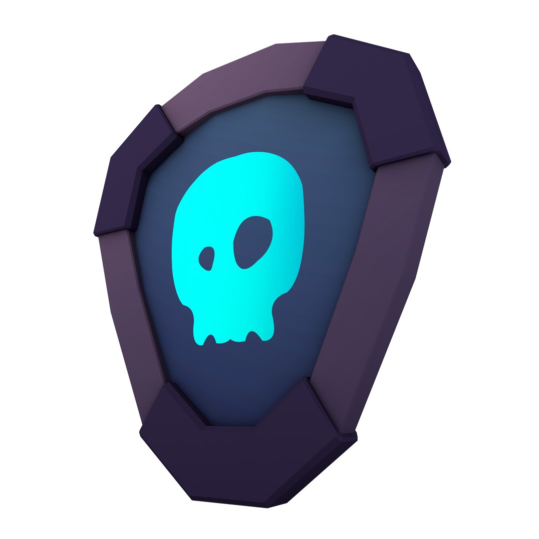 Cartoon Skeleton Shield 3D Model - TurboSquid 1403619