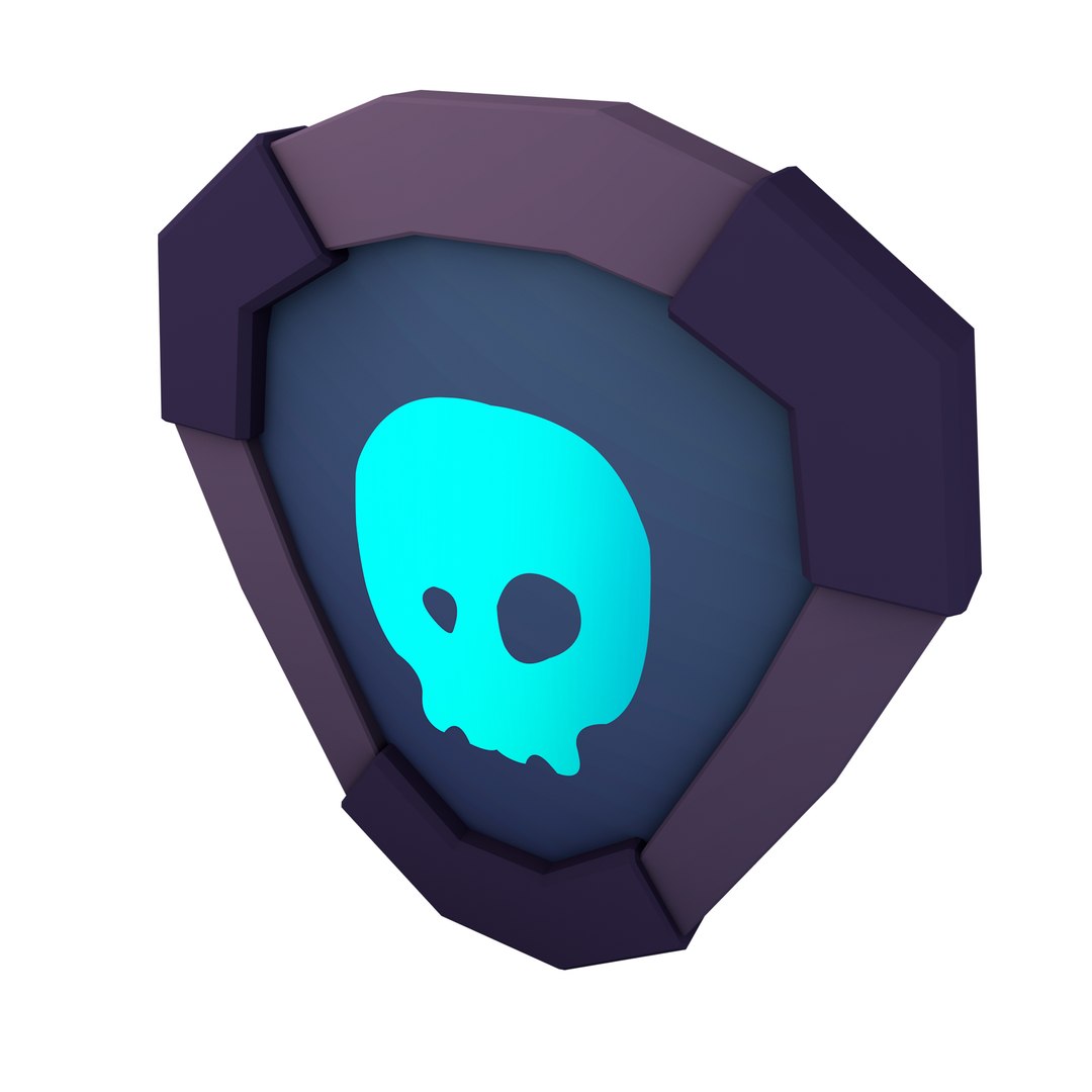 Cartoon Skeleton Shield 3D Model - TurboSquid 1403619