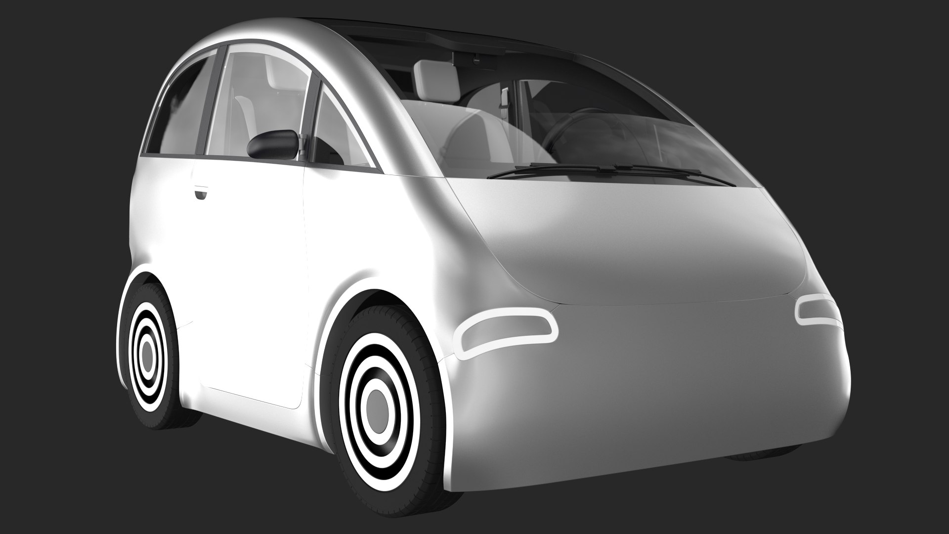 3D Tiny Electric Car Peripeteia Grey Model - TurboSquid 2167094