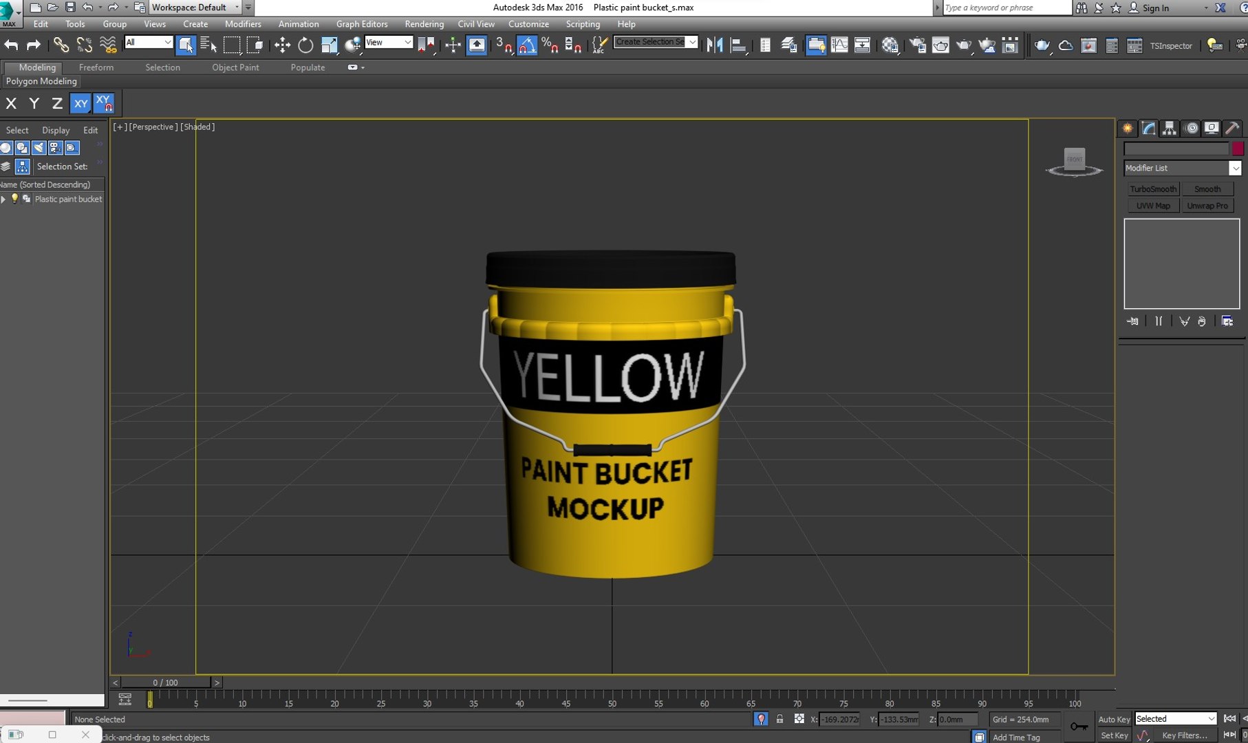 Plastic Paint Bucket Mockup 3D model - TurboSquid 2013245