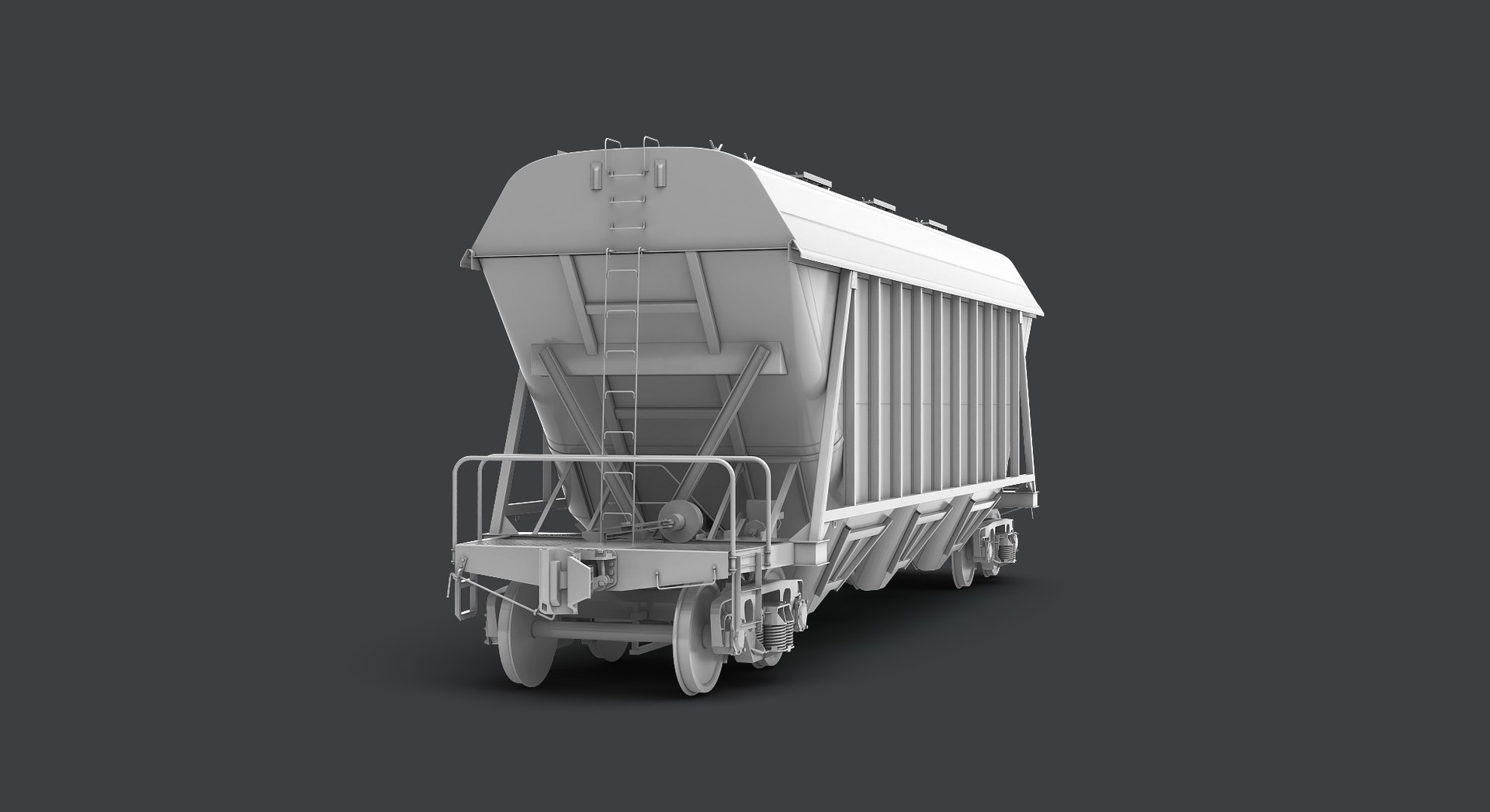 Hopper Cars 19-970 Modeled 3d Max