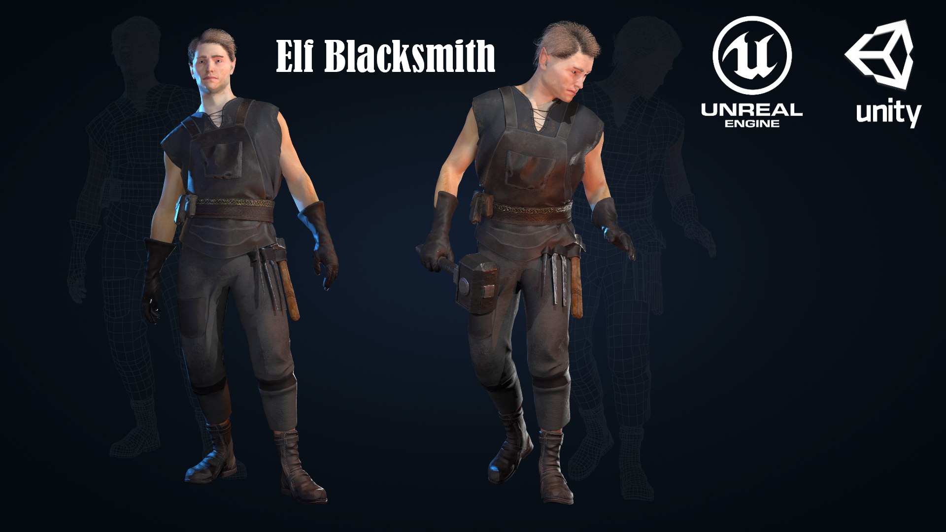 Elf Blacksmith 3D model - TurboSquid 2029212
