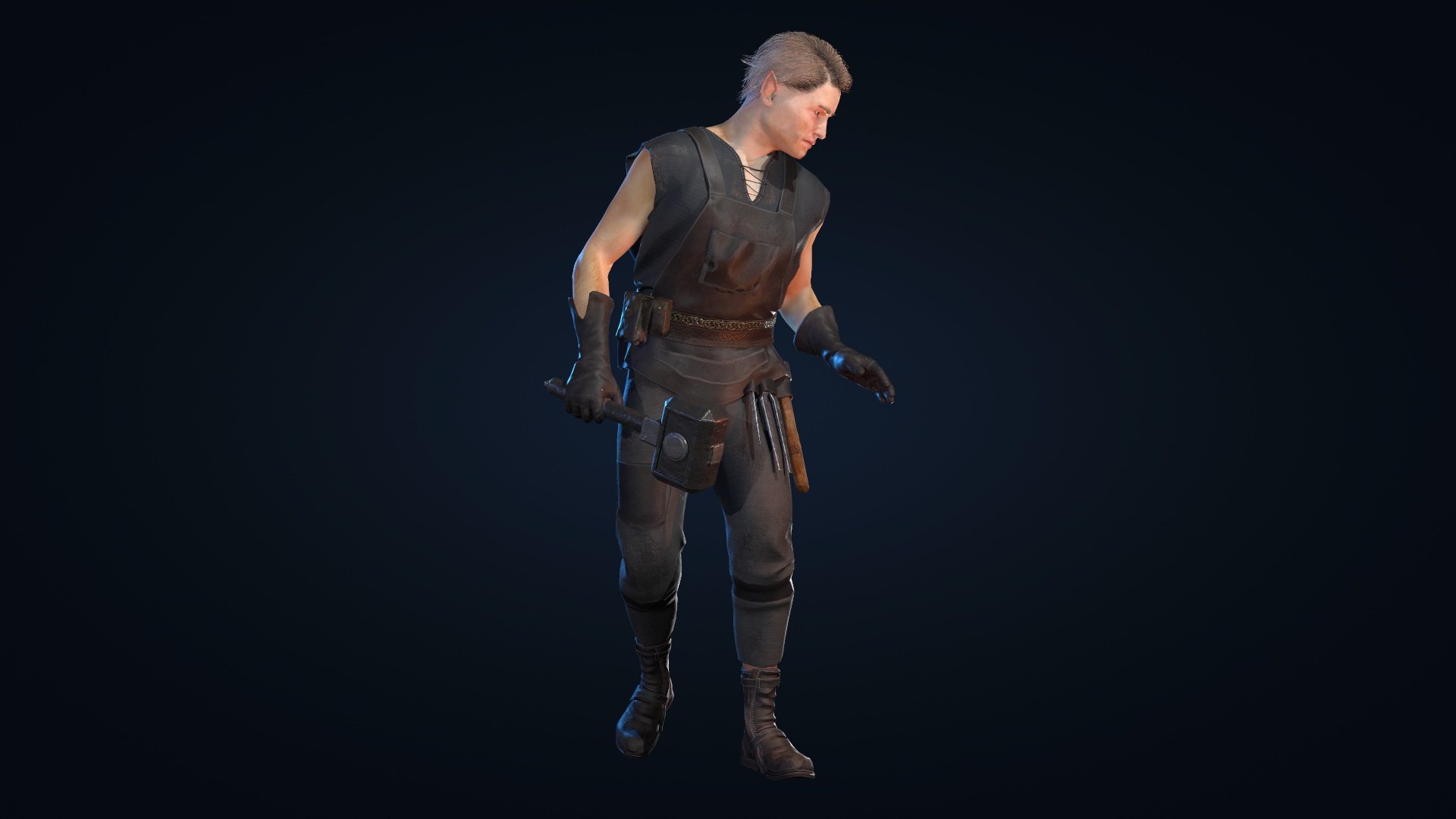 Elf Blacksmith 3D Model - TurboSquid 2029212