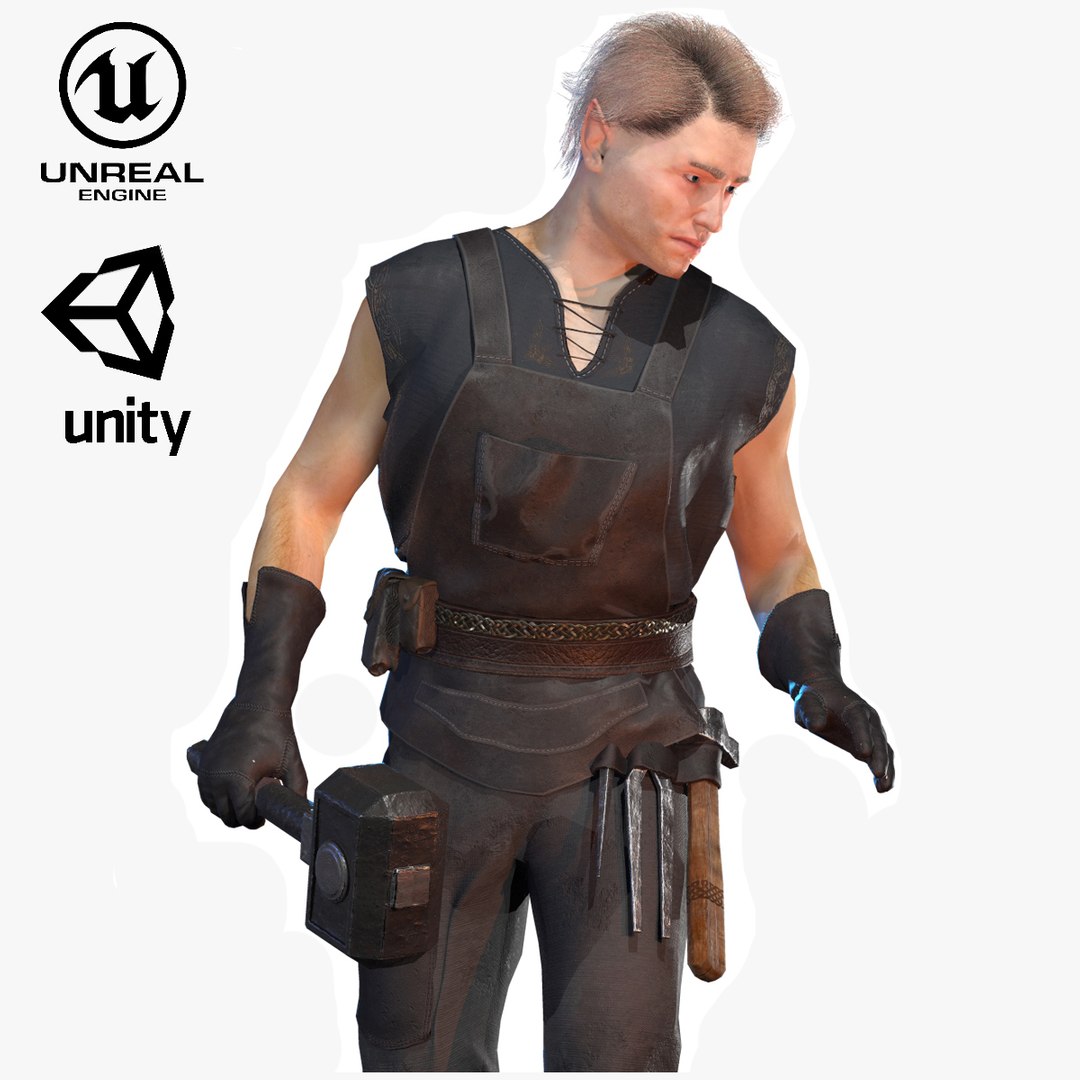 Elf Blacksmith 3D model - TurboSquid 2029212