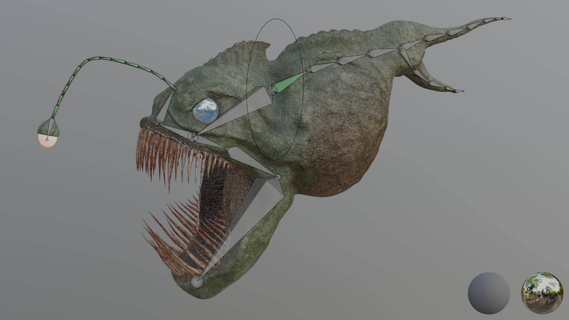 3D Model Angler Fish Rigged-stylized - TurboSquid 2291319