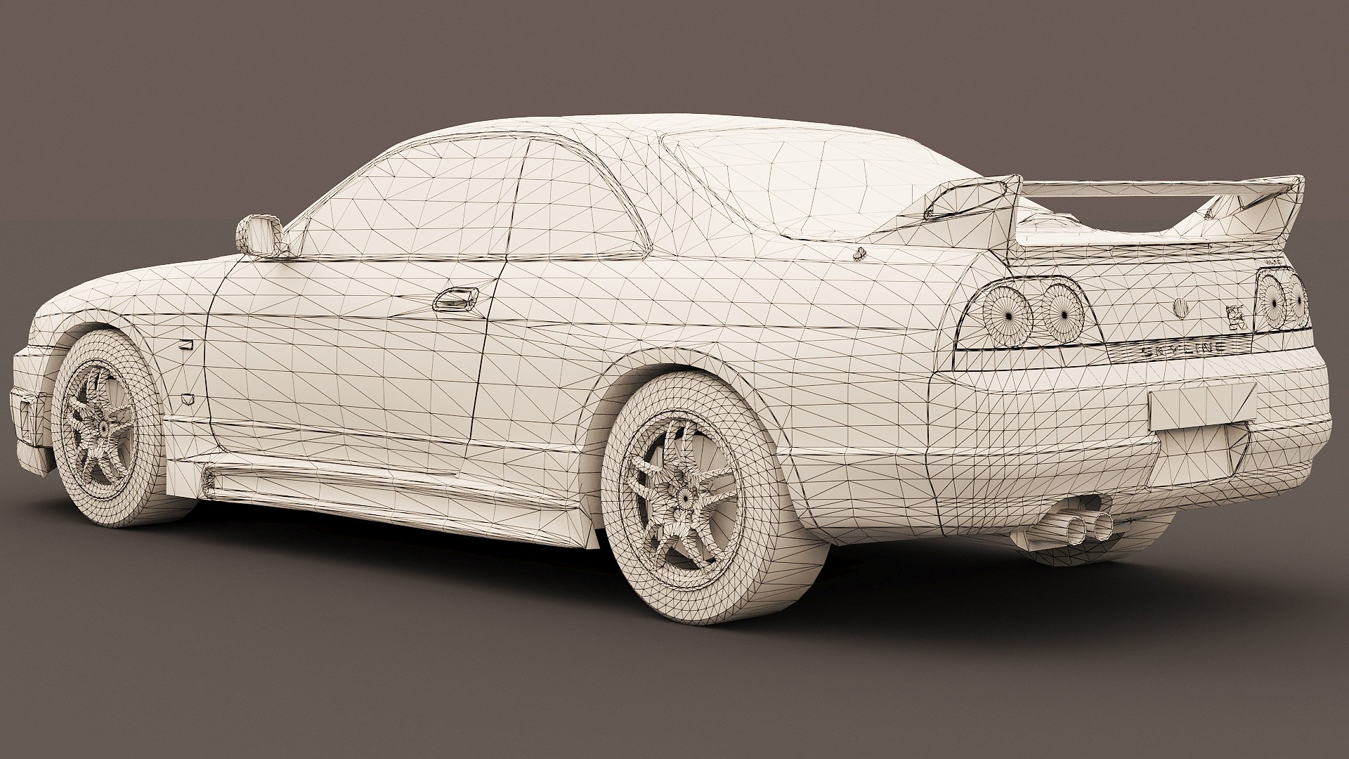 3D Nissan Skyline R33 Gt-r V-spec 1997 Model - TurboSquid 2217153