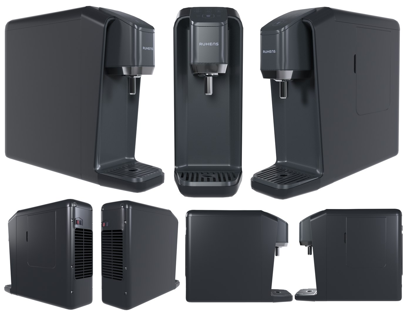 3D Household Water Purifier Dispenser Ruhens V series Black model ...