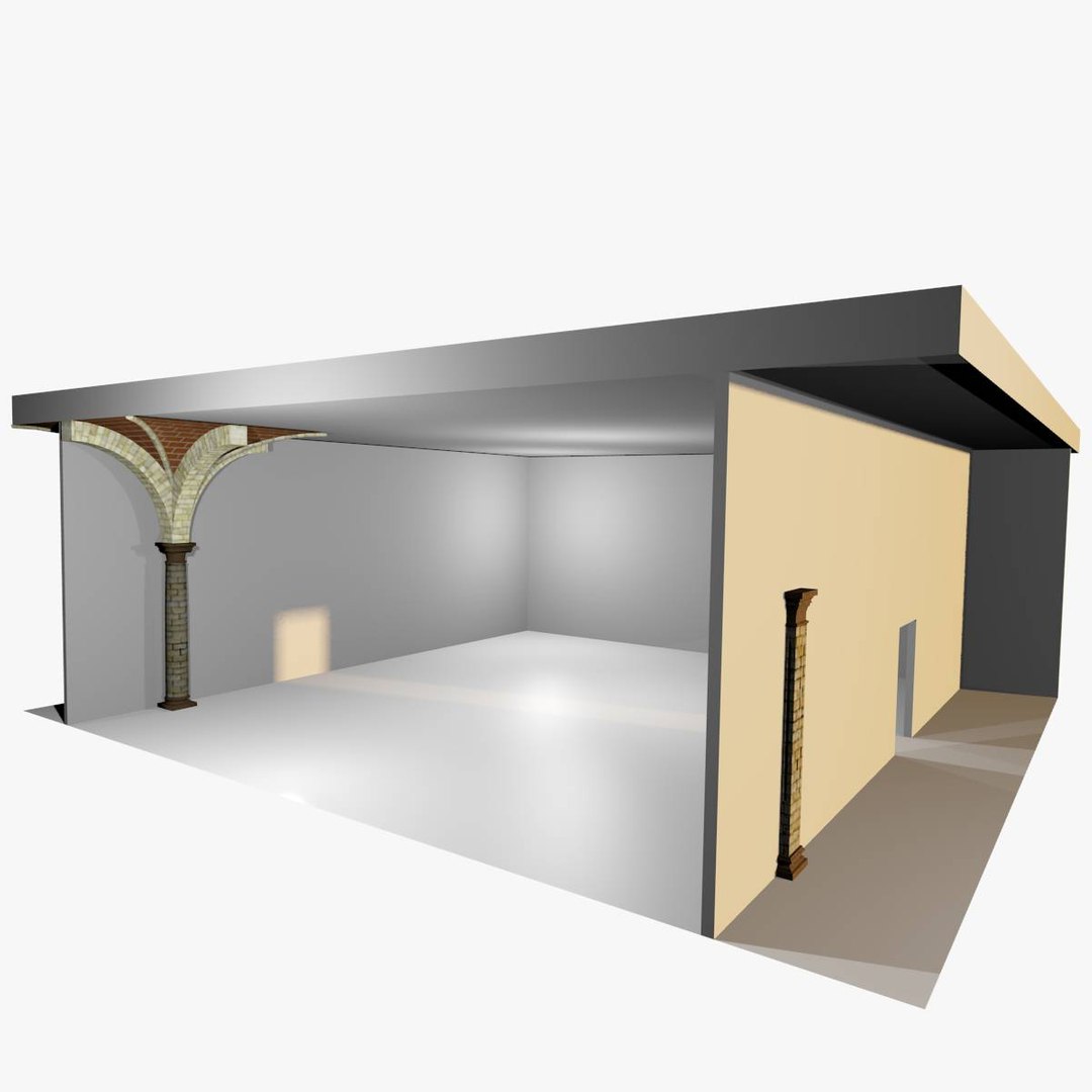 3d Model Romanic Vaulting Column Spacings