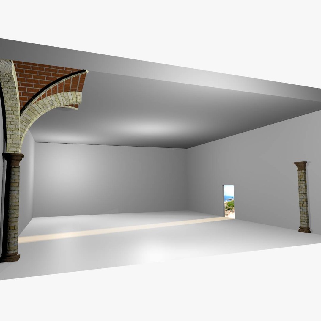 3d Model Romanic Vaulting Column Spacings