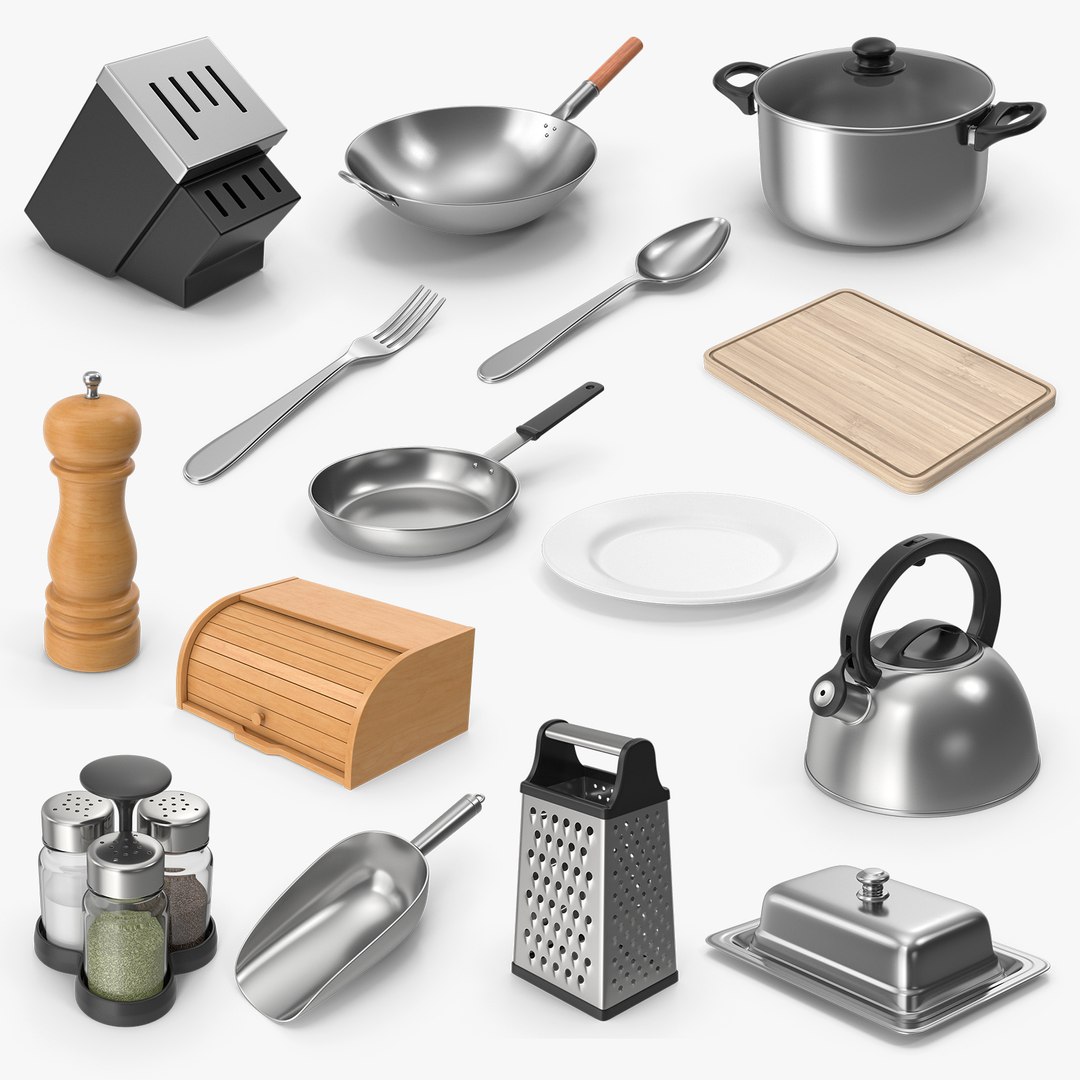 3D model 15 Kitchen Utensil Models Collection - TurboSquid 2119427