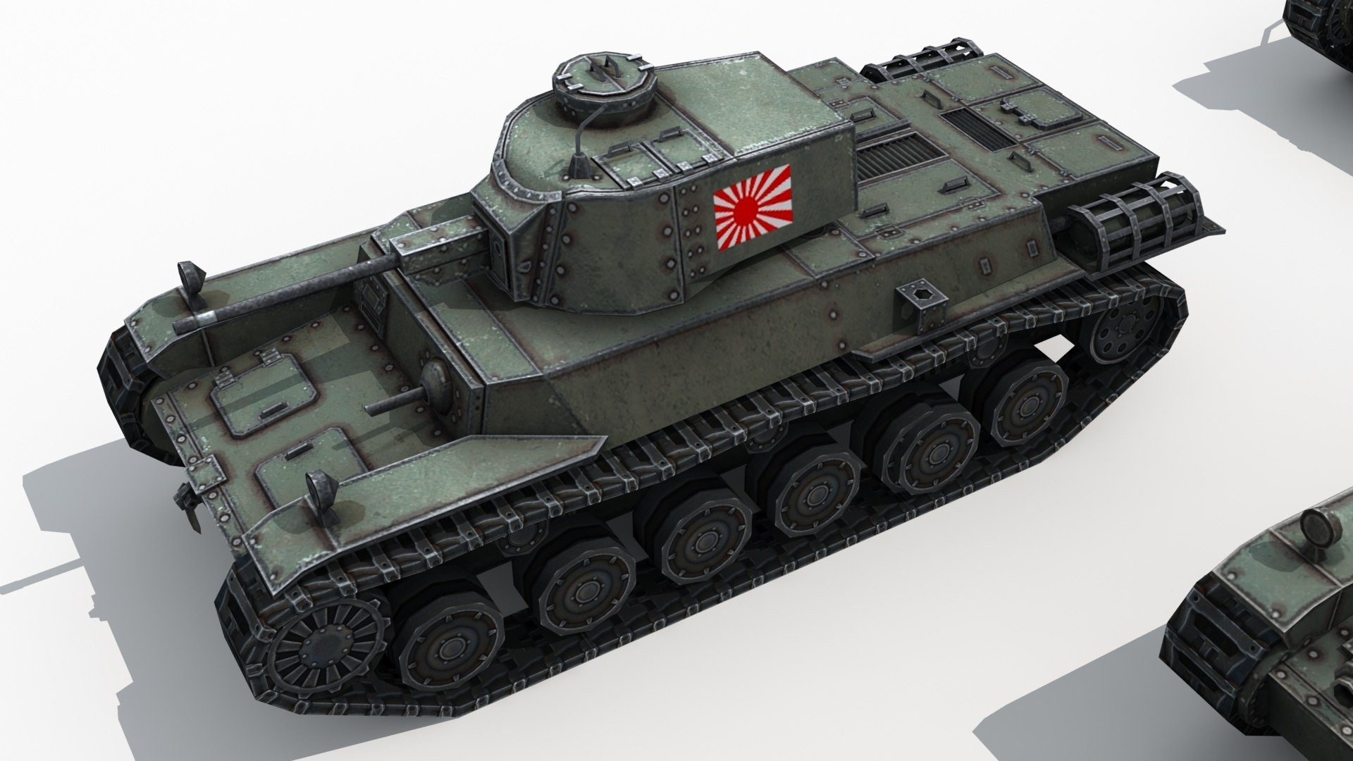 3D Japanese World War II Tanks 2 - TurboSquid 2123426