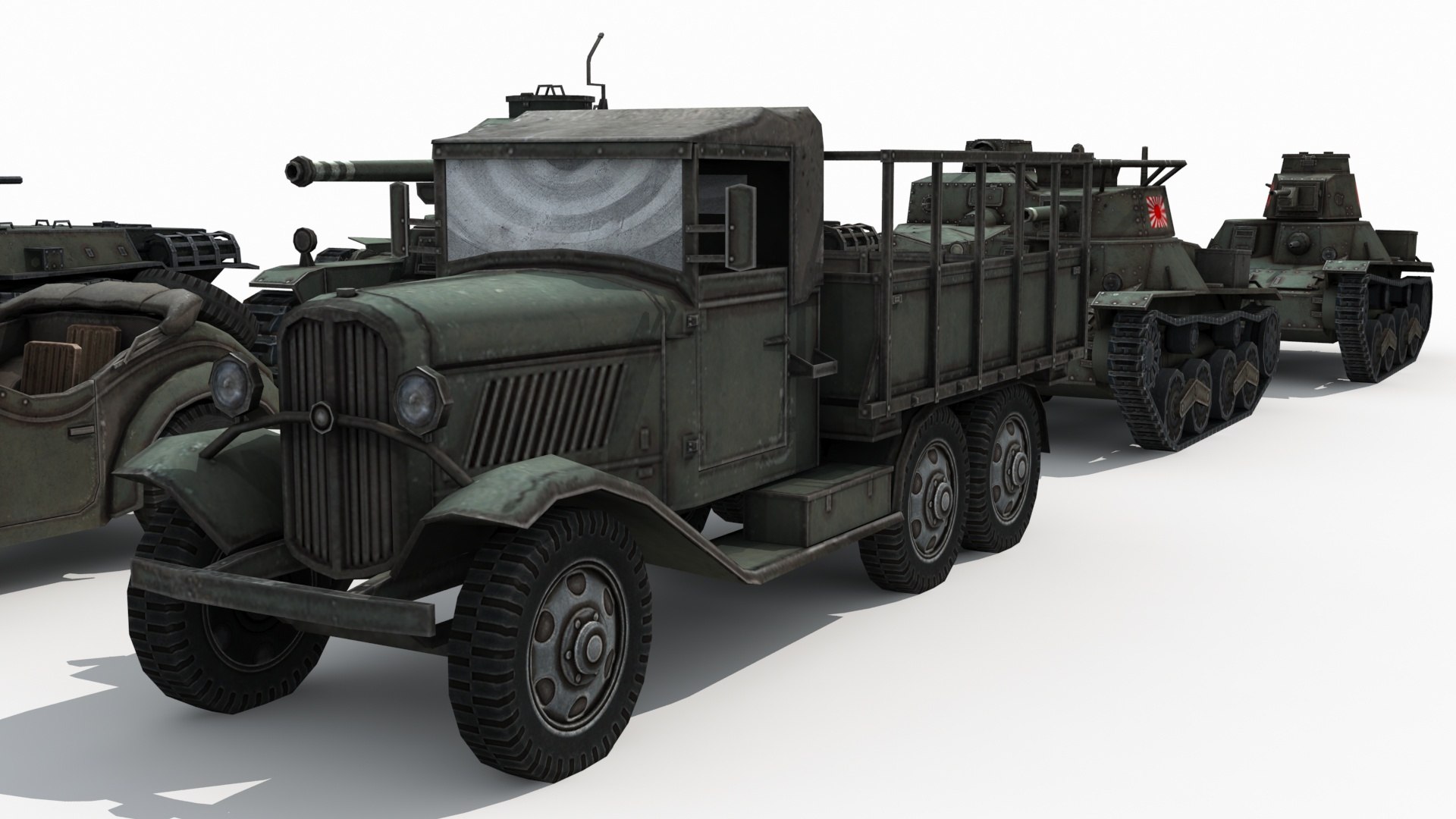 3D Japanese World War II Tanks 2 - TurboSquid 2123426