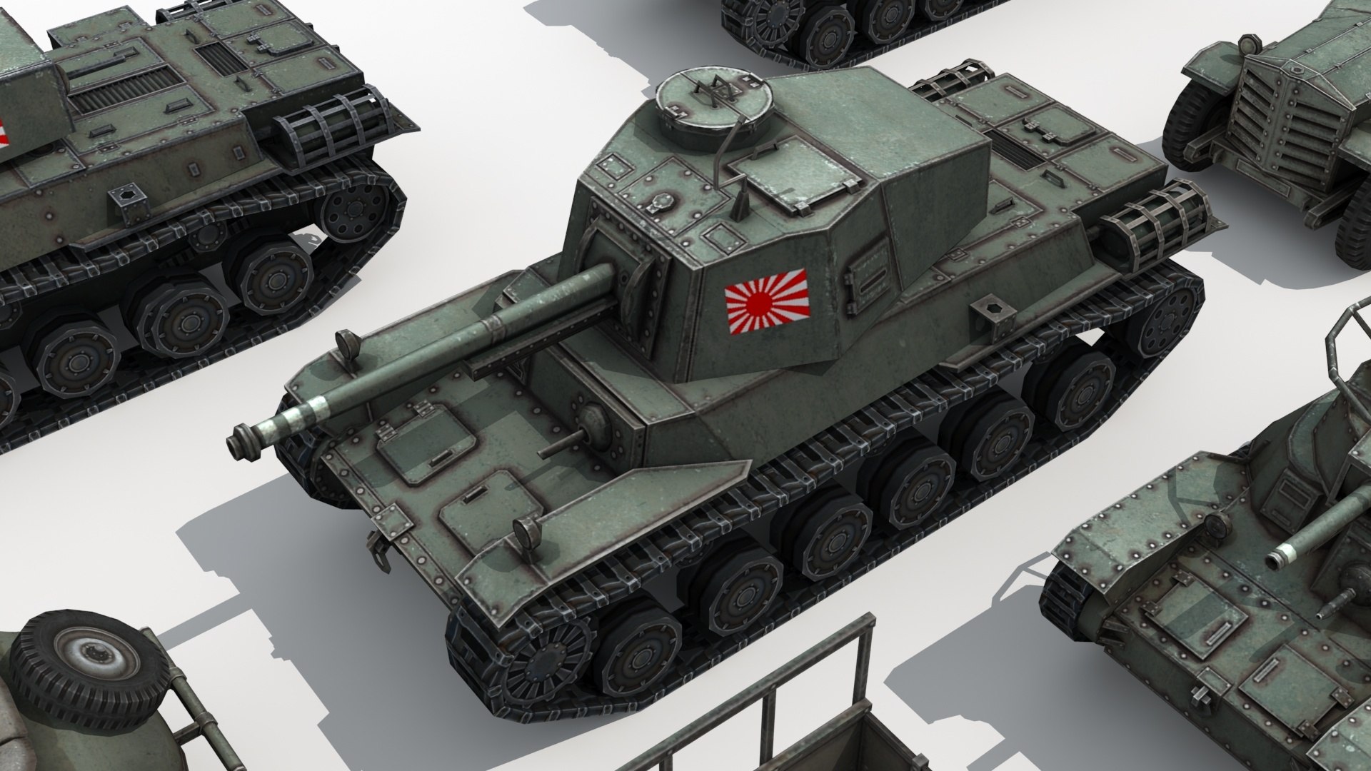 3D Japanese World War II Tanks 2 - TurboSquid 2123426