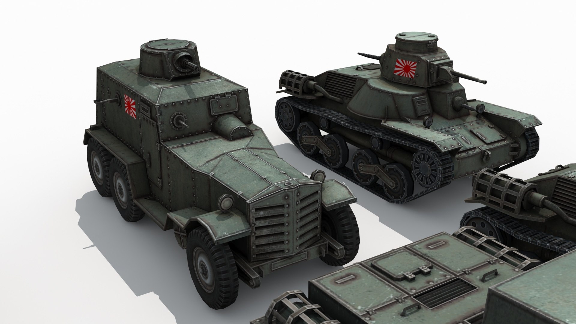 3D Japanese World War II Tanks 2 - TurboSquid 2123426