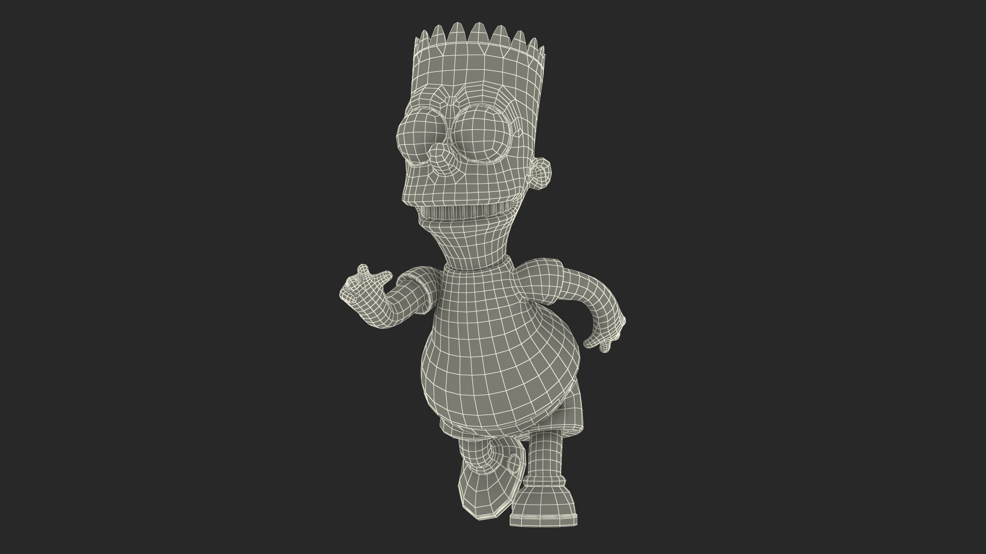 Bart Simpson Running Pose 3d Turbosquid 1958190