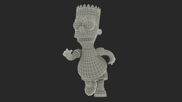바트 심슨 달리기 포즈 3D 모델 - TurboSquid 1958190