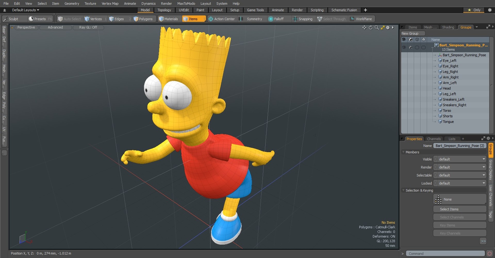 Bart Simpson Running Pose 3D - TurboSquid 1958190