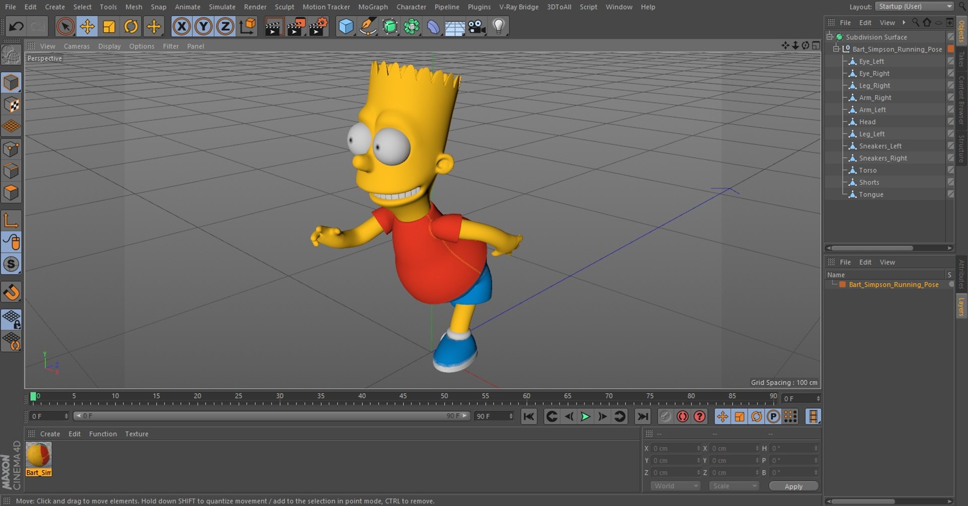Bart Simpson Running Pose 3D - TurboSquid 1958190