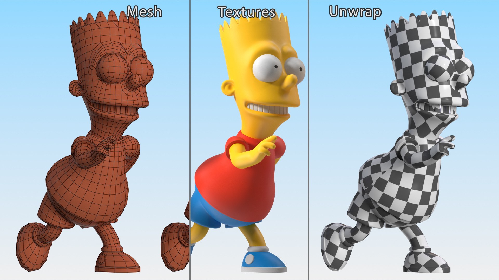 Bart Simpson Running Pose 3d Turbosquid 1958190