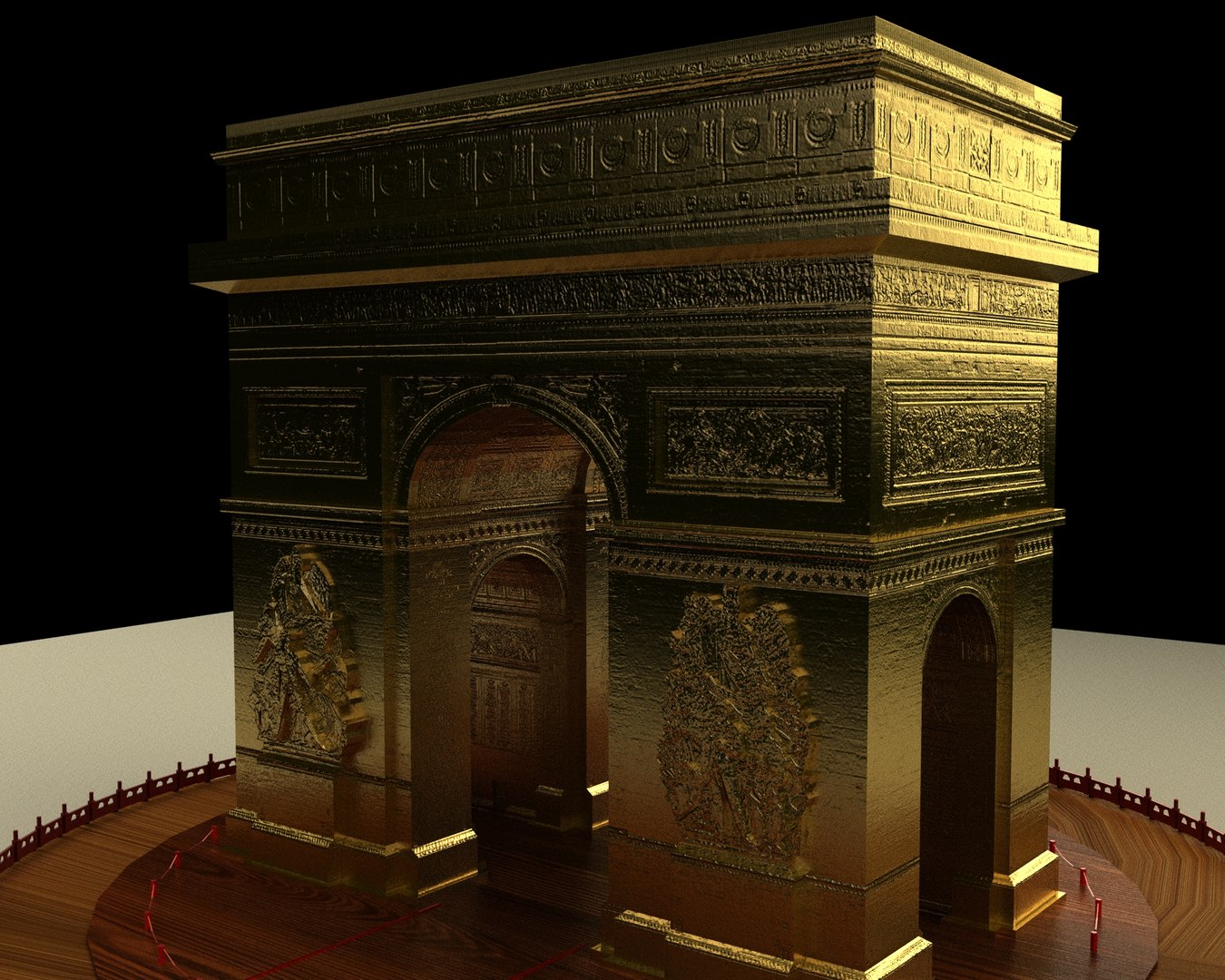 3D Arc De Triomphe Model - TurboSquid 2036792