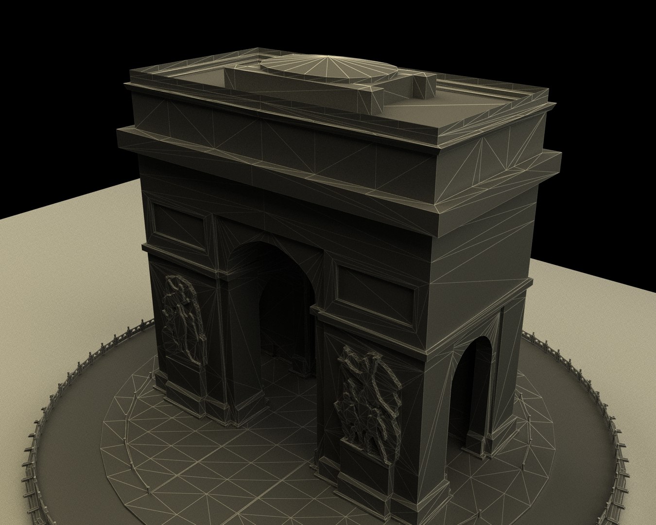 3D Arc De Triomphe Model - TurboSquid 2036792