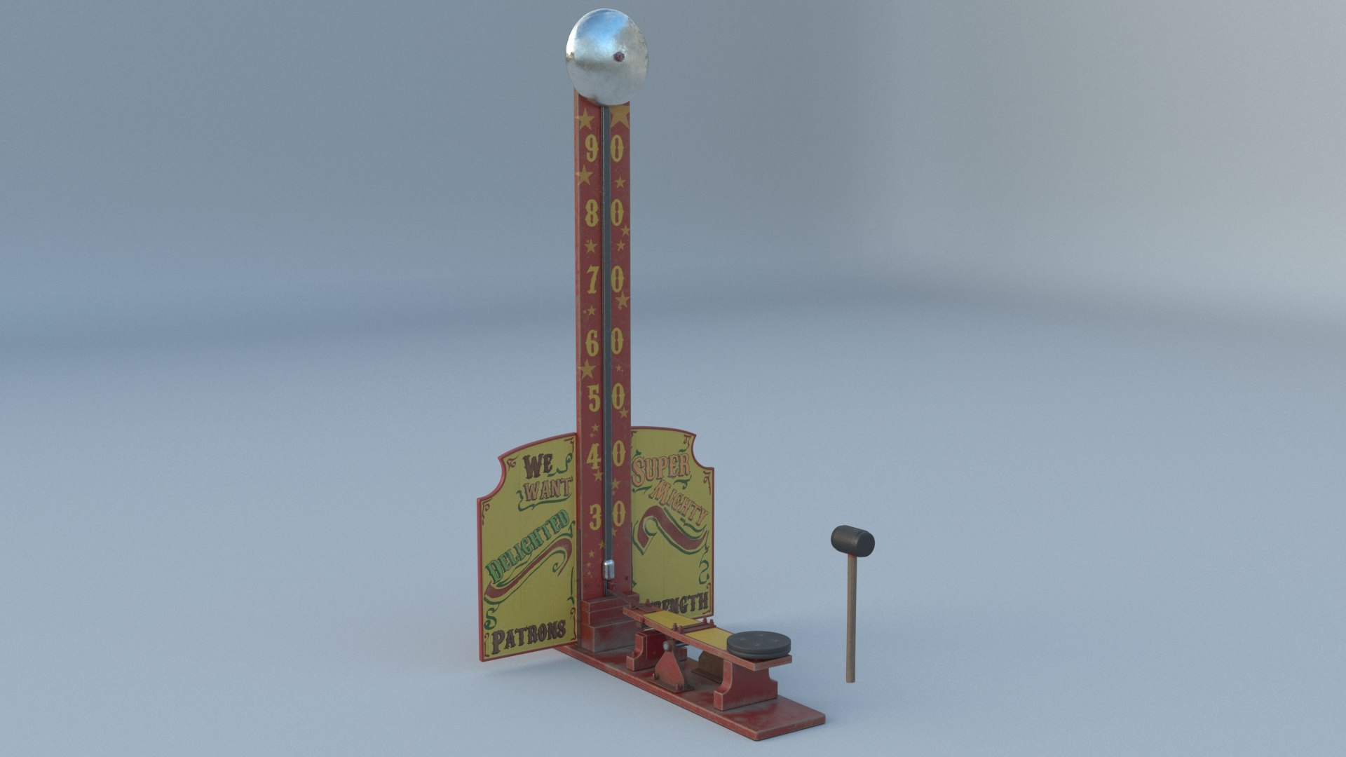 Carnival Strength Tester 3D Model - TurboSquid 1948370