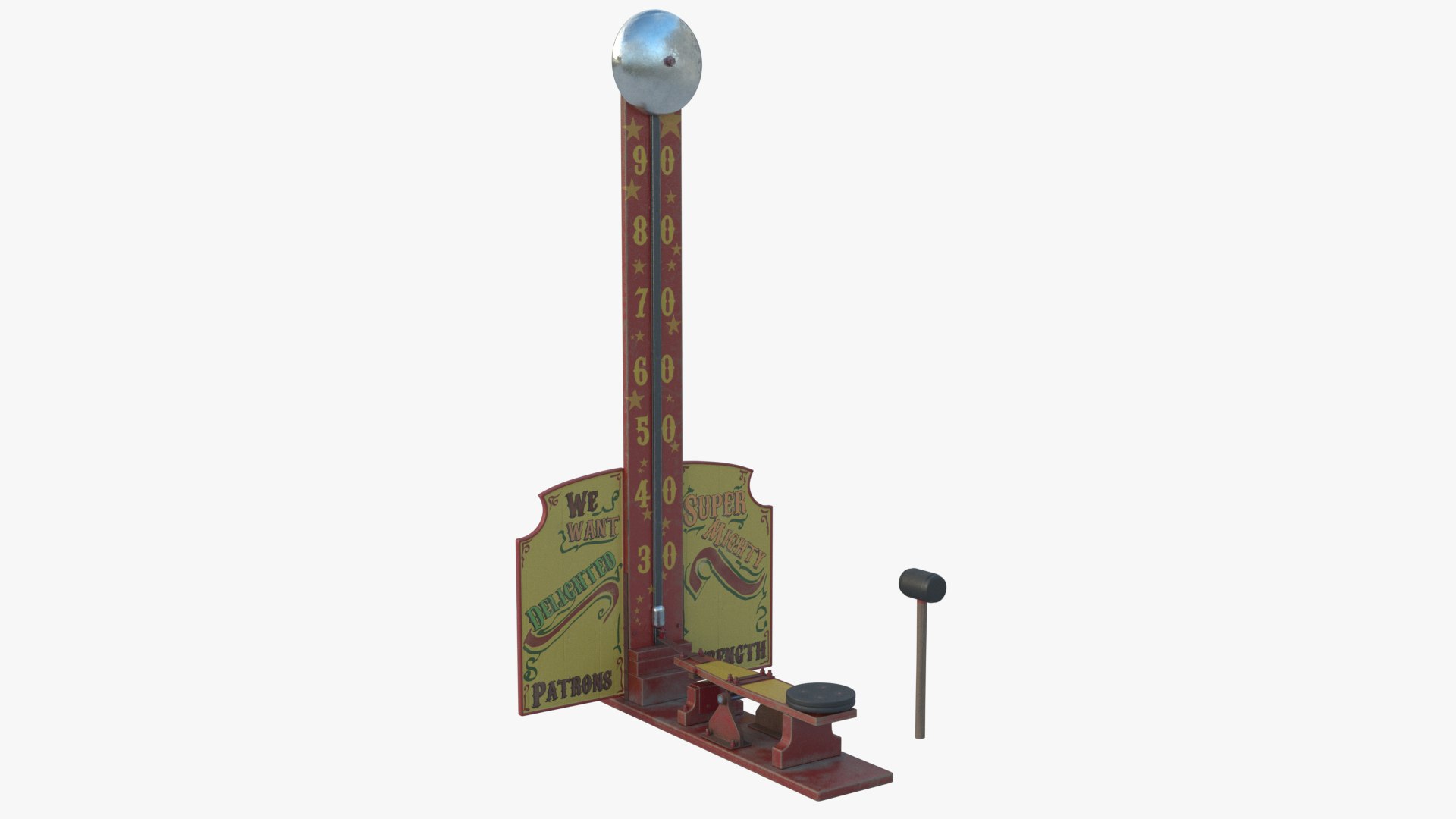 Carnival Strength Tester 3D Model - TurboSquid 1948370