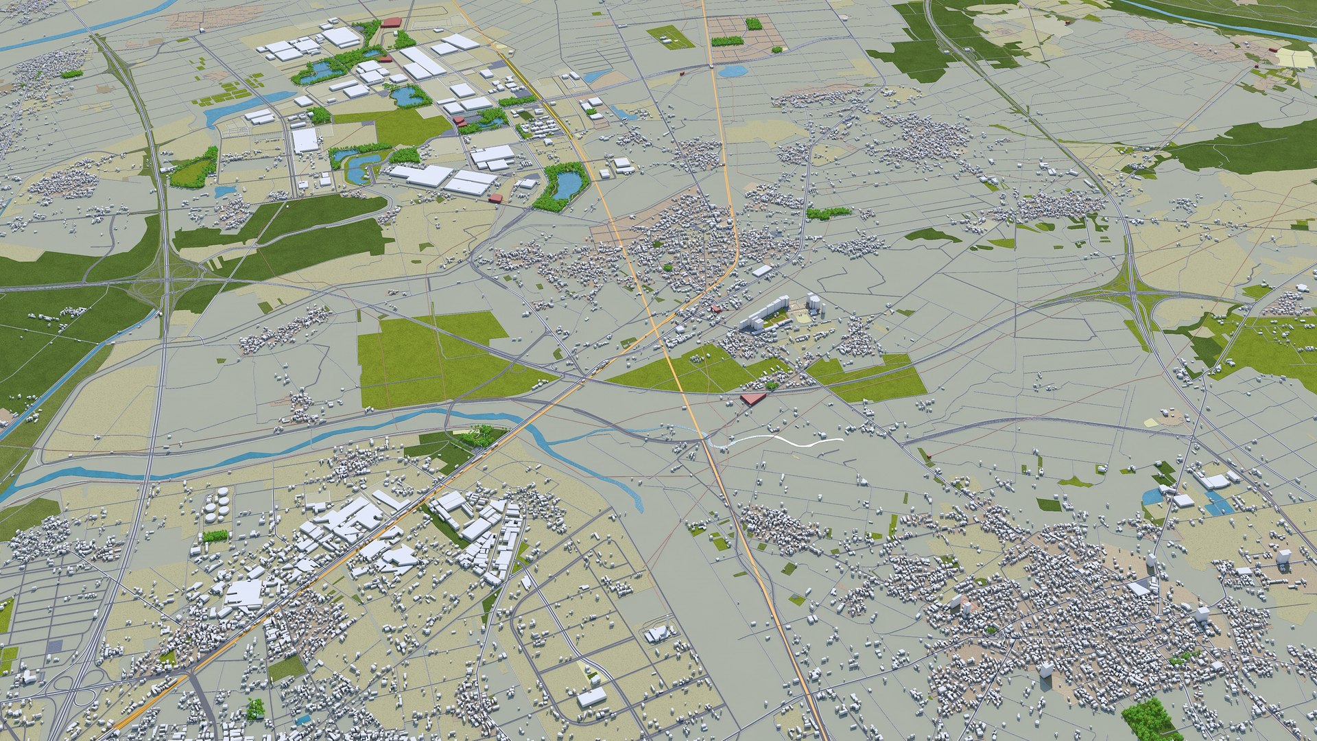 3D City Area Building Model - TurboSquid 1669319