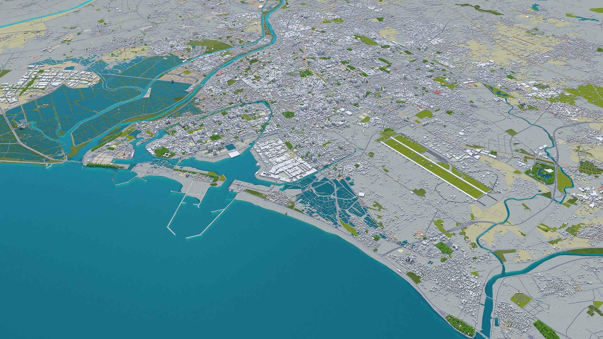 3D City Area Building Model - TurboSquid 1669319