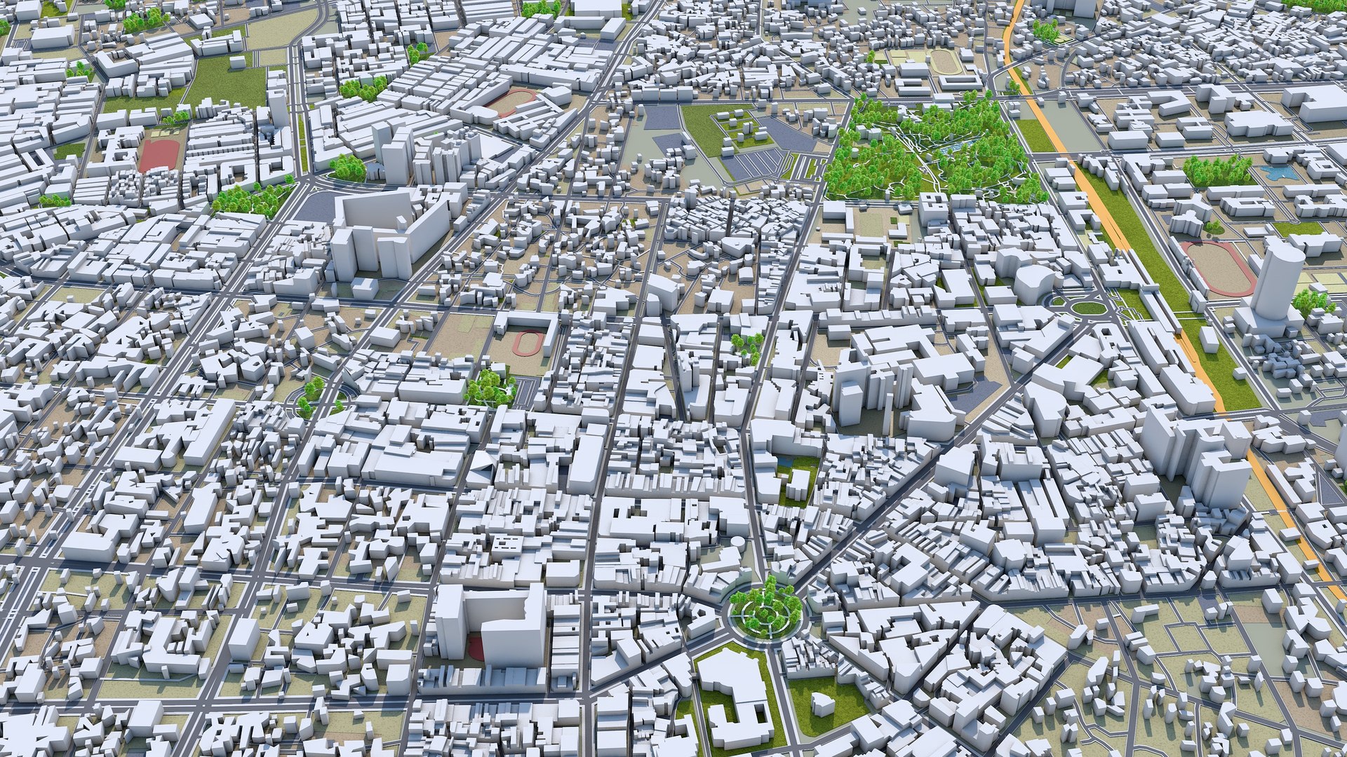 3D City Area Building Model - TurboSquid 1669319