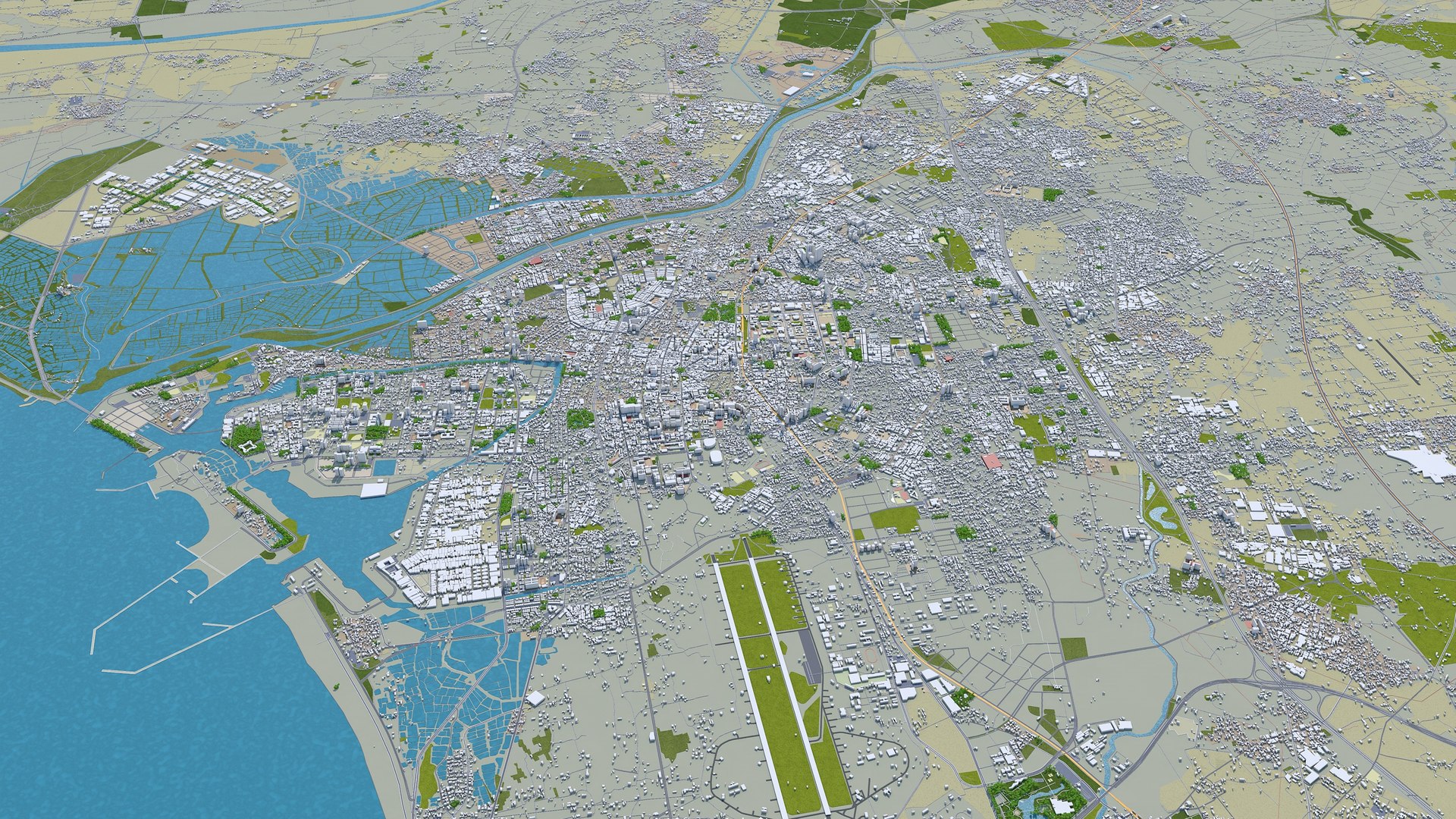 3D City Area Building Model - TurboSquid 1669319