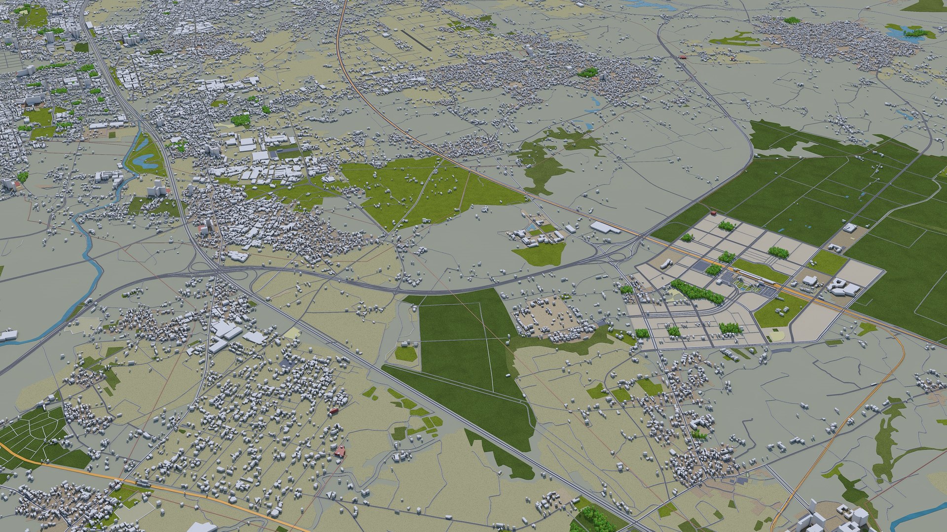 3D City Area Building Model - TurboSquid 1669319