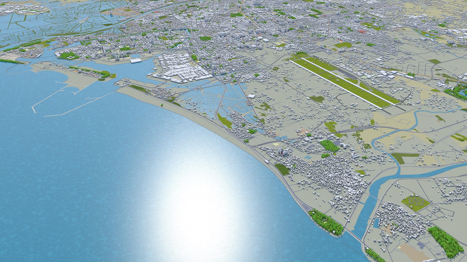 3D City Area Building Model - TurboSquid 1669319