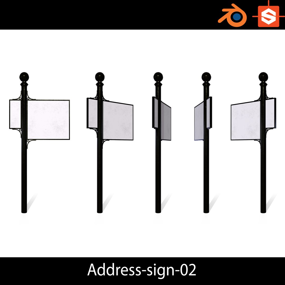 Address-sign 02 3D - TurboSquid 1987744
