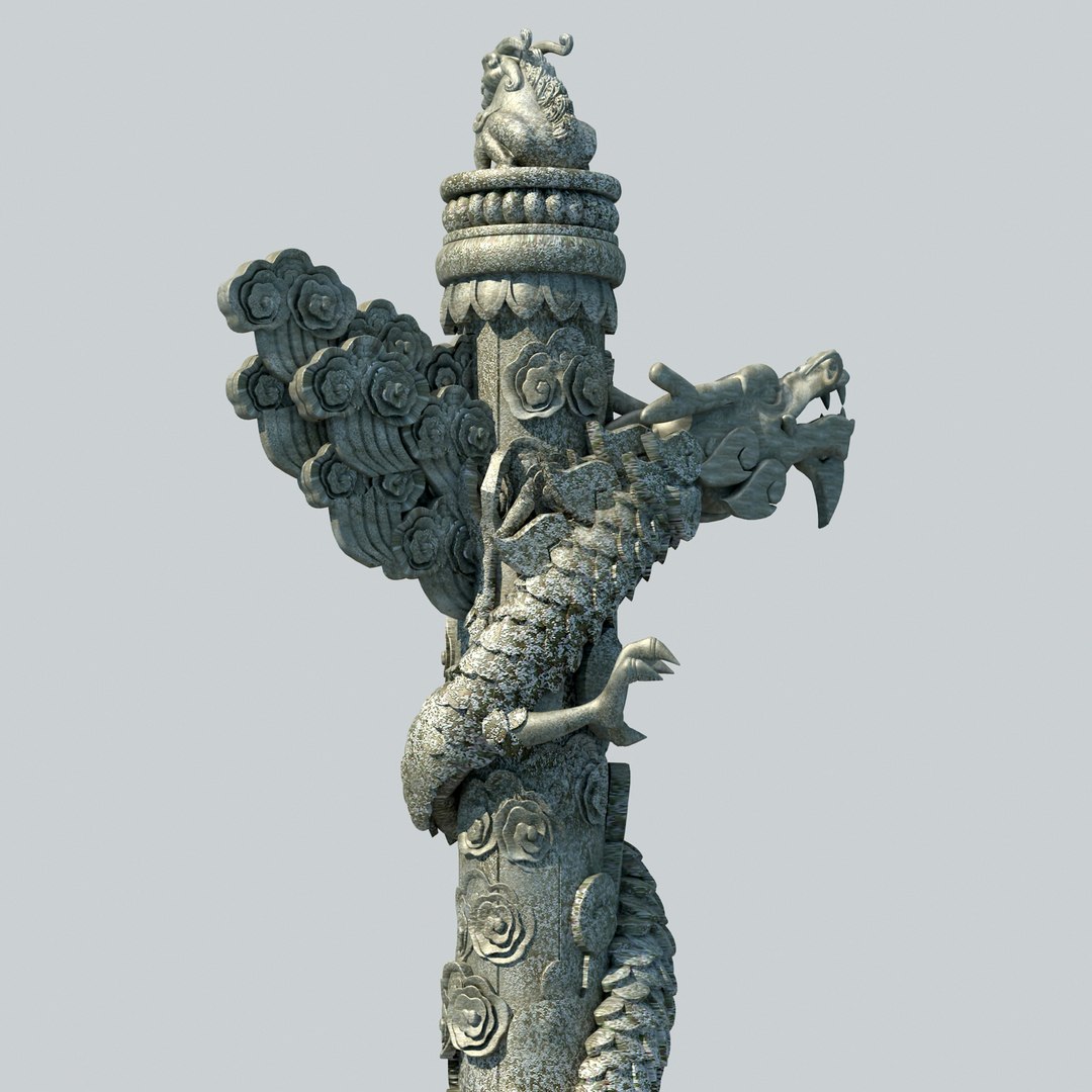 Chinese Dragon Pillar 3D Model - TurboSquid 1590418