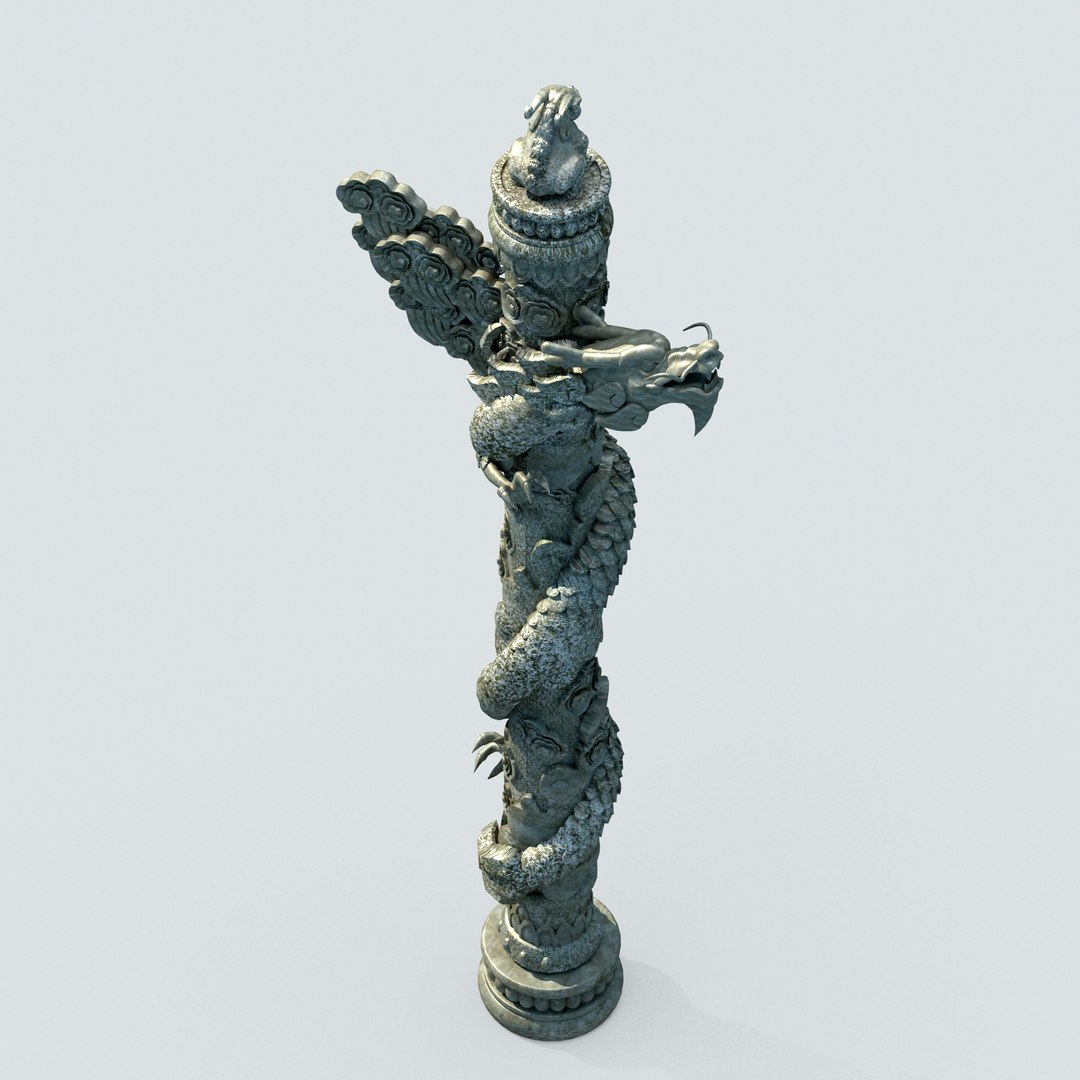 Chinese Dragon Pillar 3D Model - TurboSquid 1590418