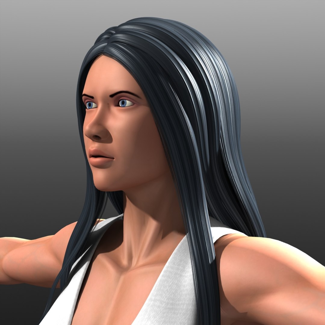 3d Model Of Character Female Amazon