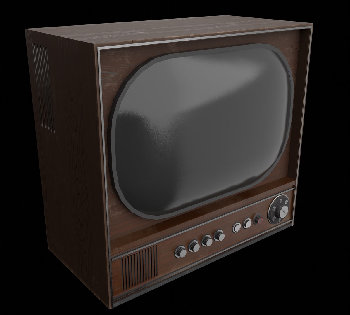 3D Realistic Vintage TV - TurboSquid 1935623