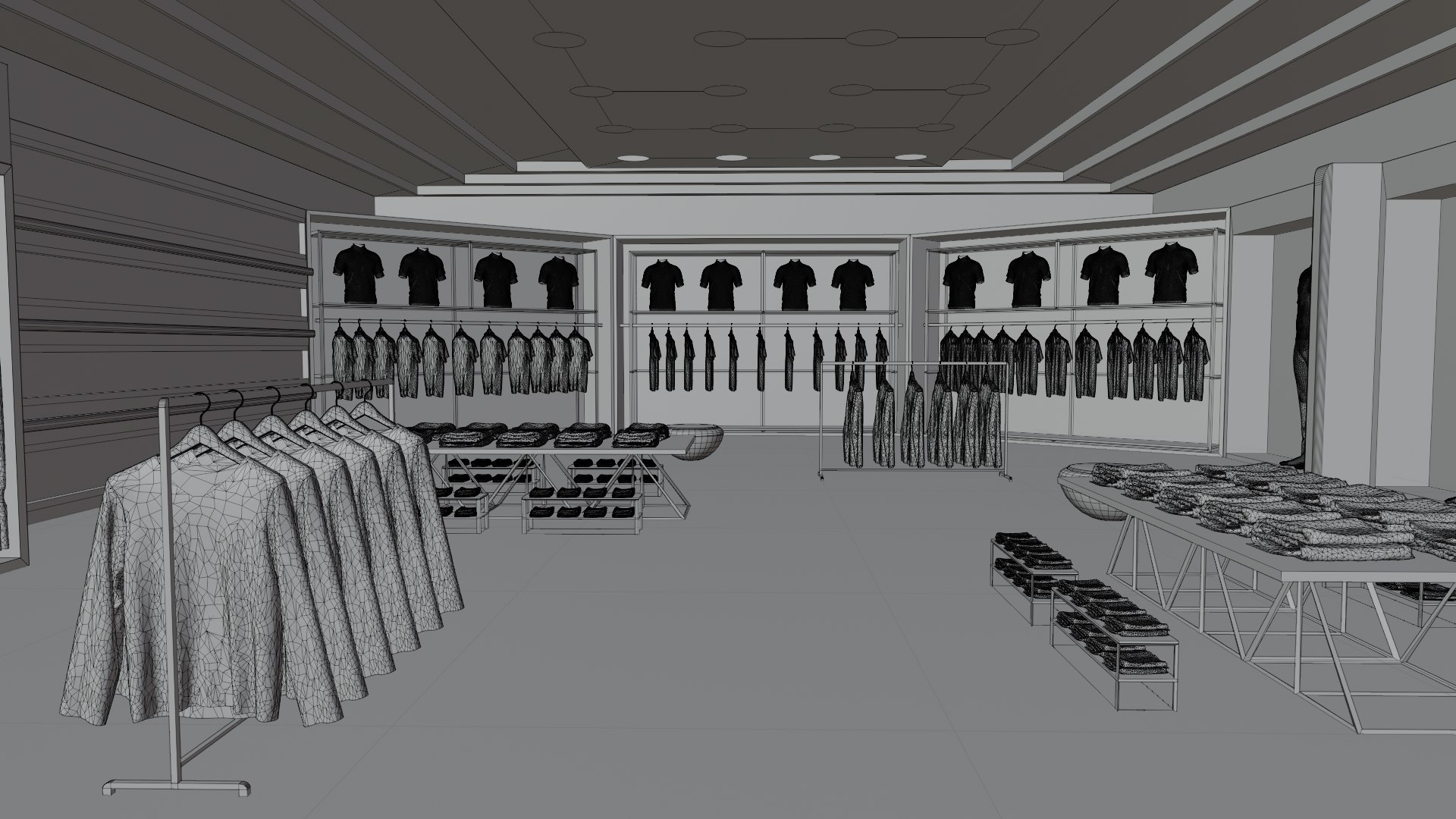 3D Clothing Store Interior - TurboSquid 2157429