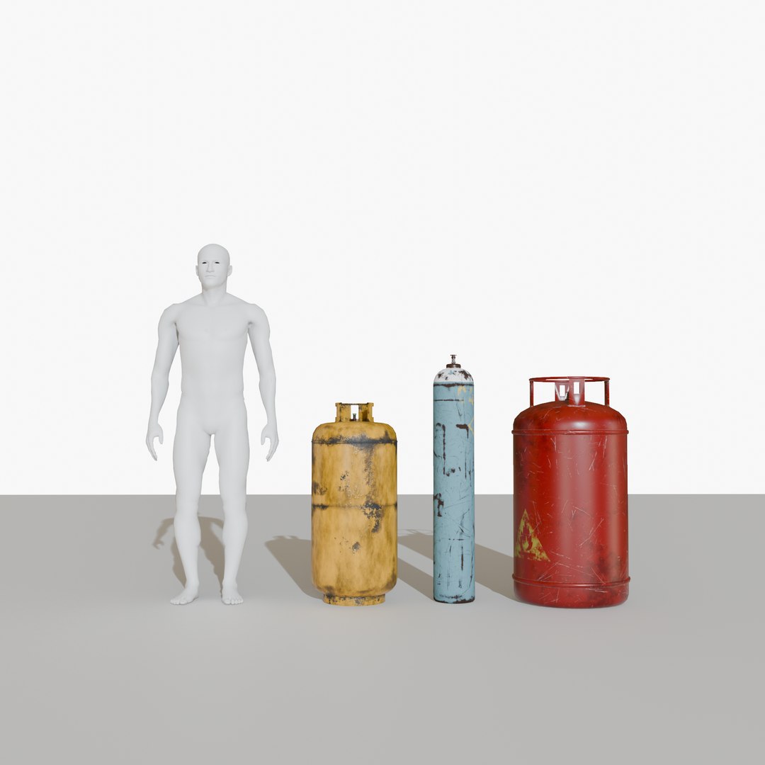 Gas Cylinders 3D Model - TurboSquid 2261235
