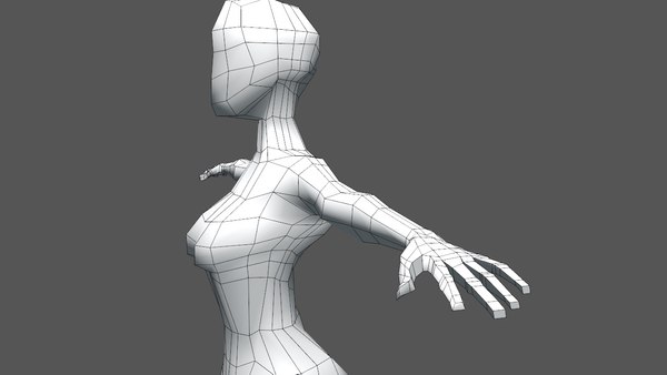 3d model of female body meshes