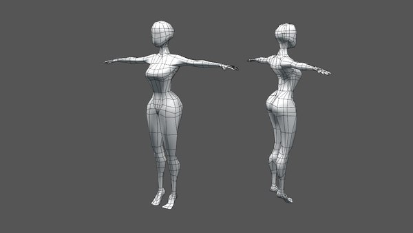 3d model of female body meshes