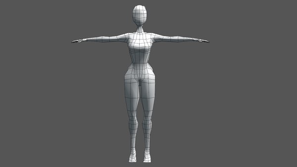 3d model of female body meshes
