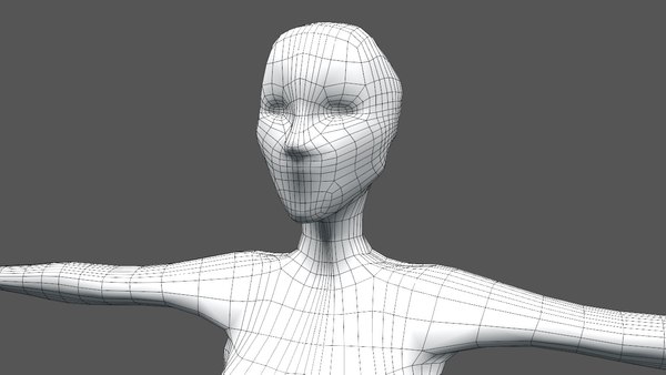 3d model of female body meshes