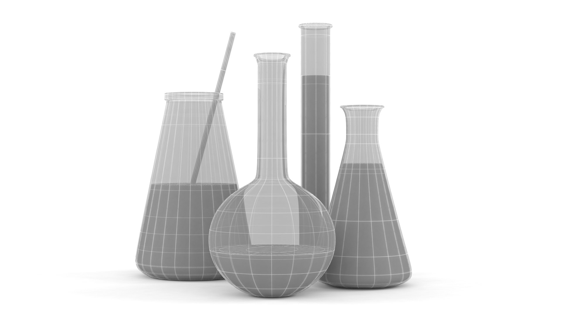3D Chemical Flasks model - TurboSquid 2174402