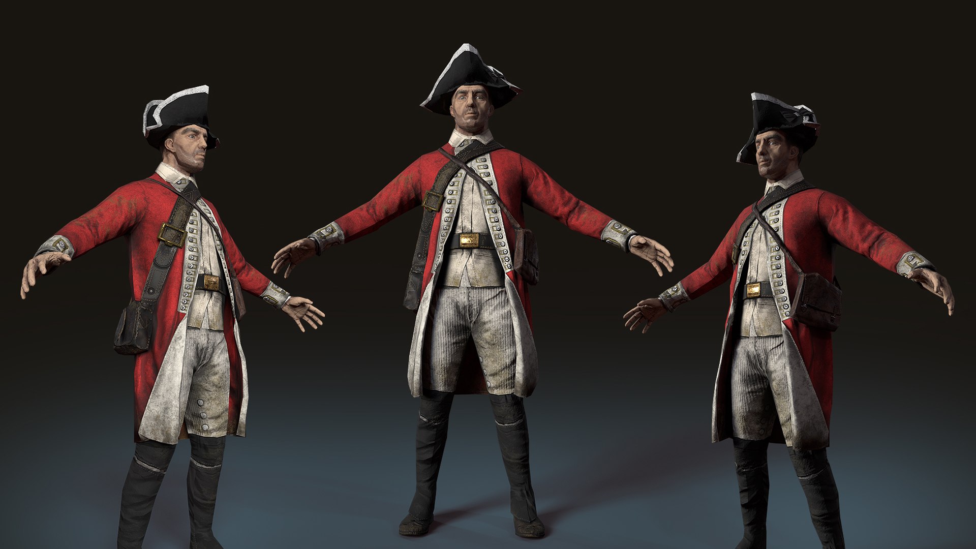 Historic British Soldier - Red Coat 3D Model - TurboSquid 2333188
