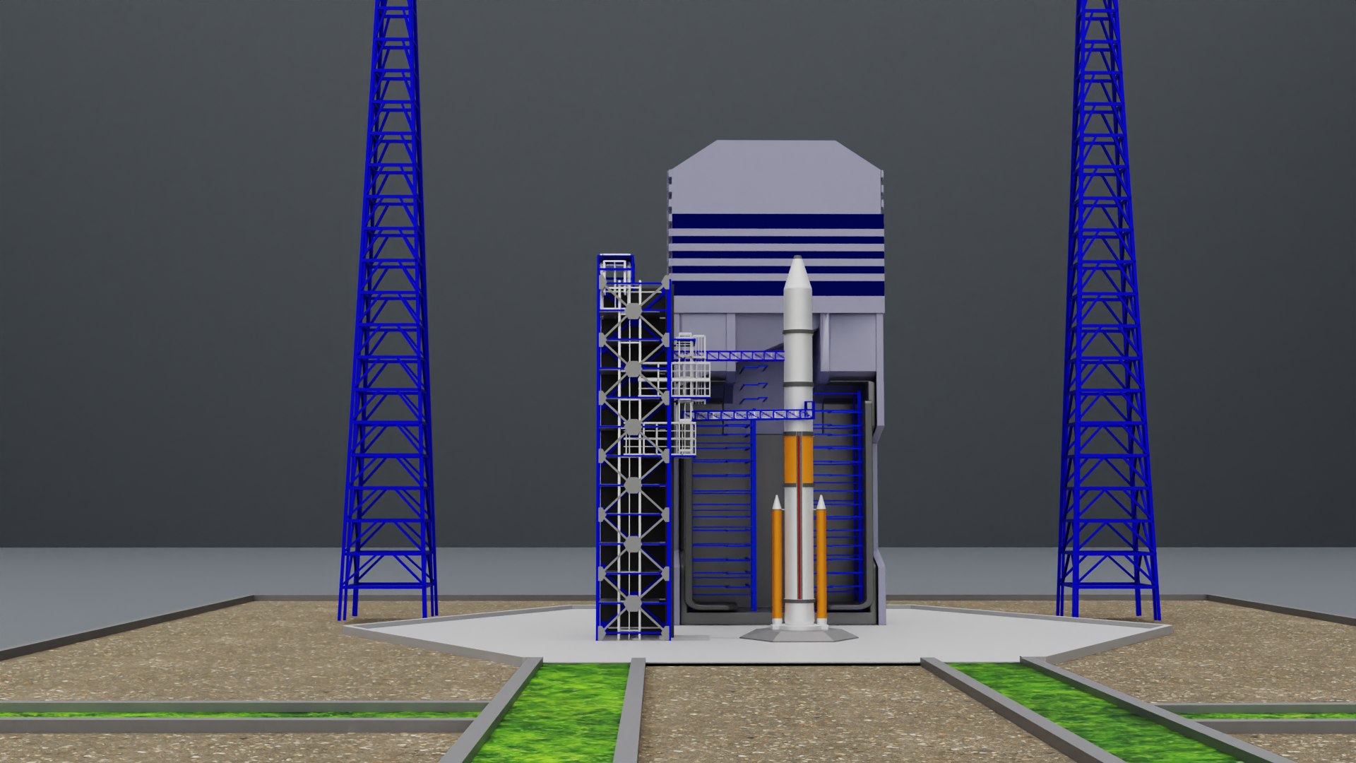 3D Space Center Launch Complex - TurboSquid 1924015