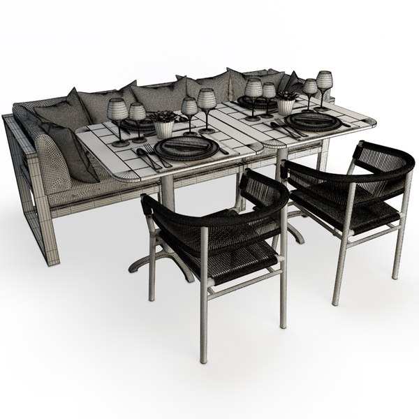 Siena Sofa And Chair Kith Ethimo Set 3D model - TurboSquid 1787964